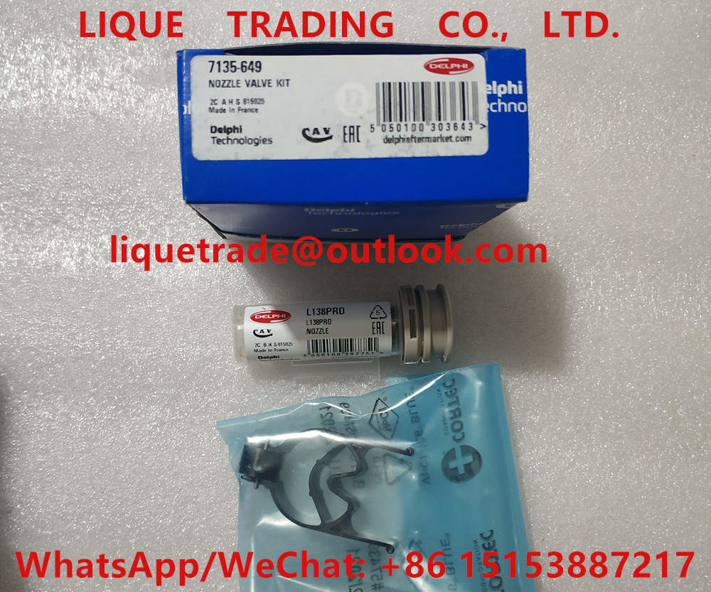 DELPHI nozzle valve kit 7135-649 (include nozzle L138PRD + valve 9308 ...